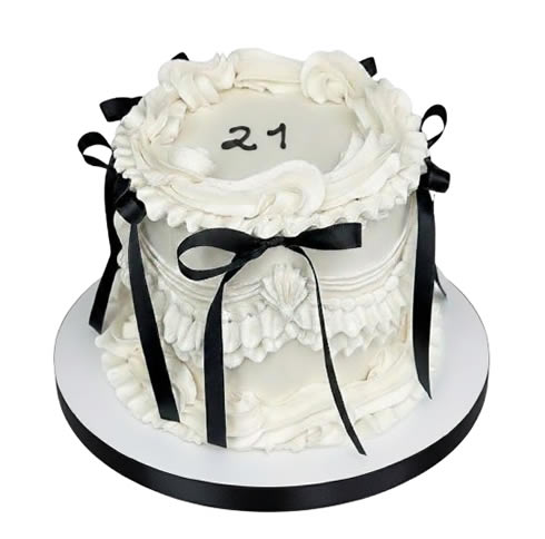 Black Bows themed cake design suitable for all occasions