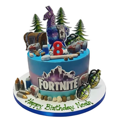 Fortnite themed cake design suitable for all occasions