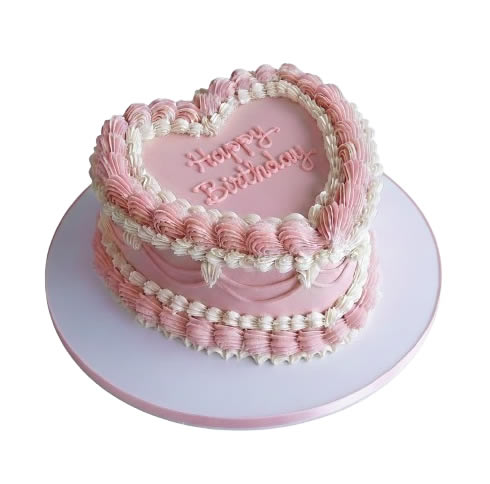 Retro Heart themed cake design suitable for all occasions