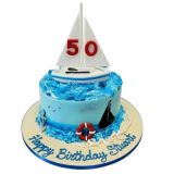 Sailing Boat themed cake design suitable for all occasions