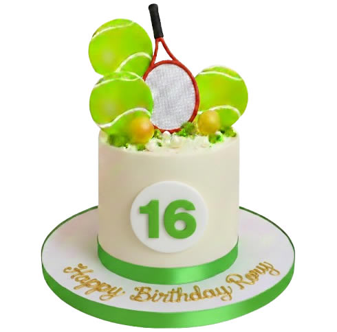 Tennis themed cake design suitable for all occasions